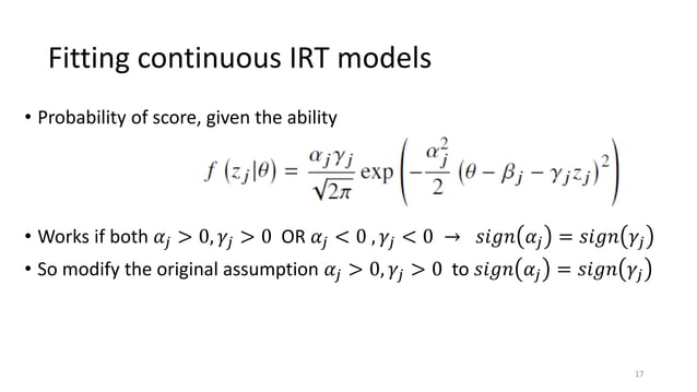 Algorithm evaluation using item response theory | PPT | Free Download