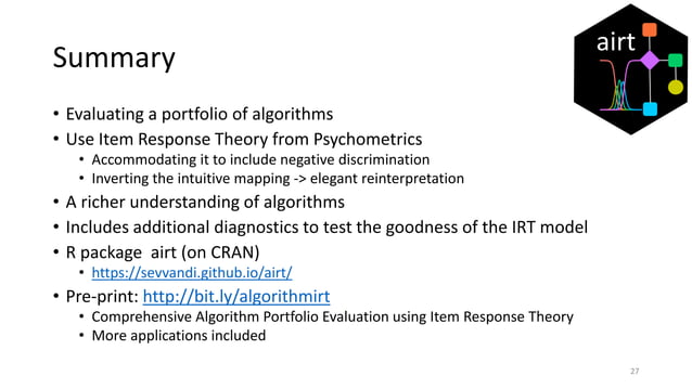 Algorithm Evaluation Using Item Response Theory Ppt Free Download