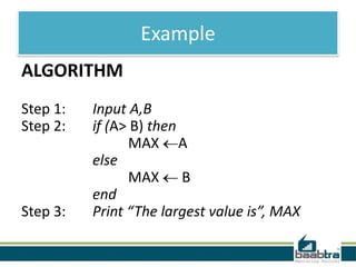 Algorithm & flow chart | PPT