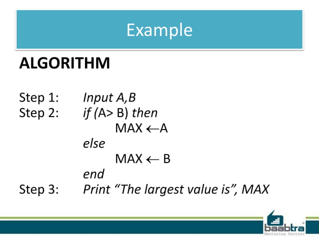 Algorithm & flow chart | PPT