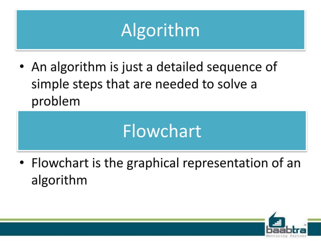 Algorithm & flow chart | PPT