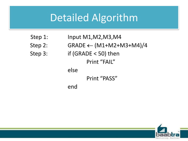Algorithm & flow chart | PPT
