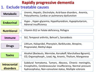 Algorithm for dementia for postgraduates | PPT
