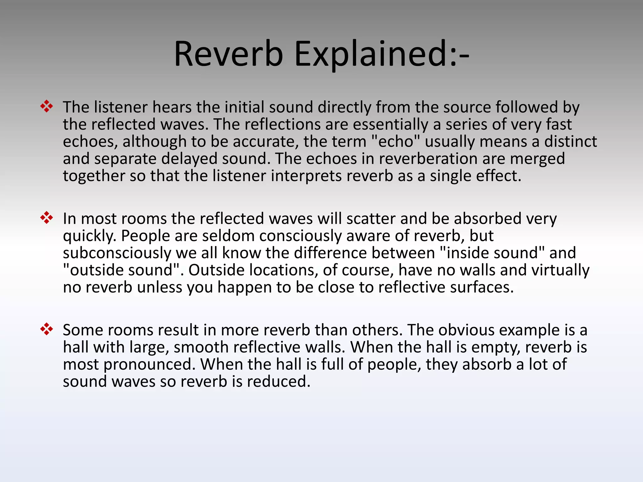 Algorithmic and Convolution Reverb | PPTX
