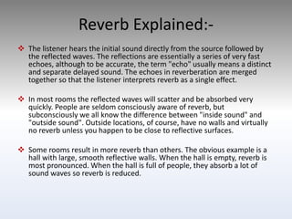 Algorithmic and Convolution Reverb | PPTX