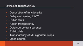 Algorithmic and technological transparency | PPT