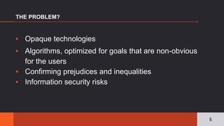 Algorithmic and technological transparency | PPT