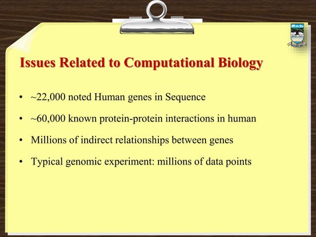 Algorithmic approach to computational biology using graphs | PPT