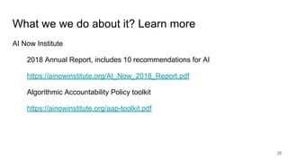 Algorithmic Bias : What is it? Why should we care? What can we do about ...