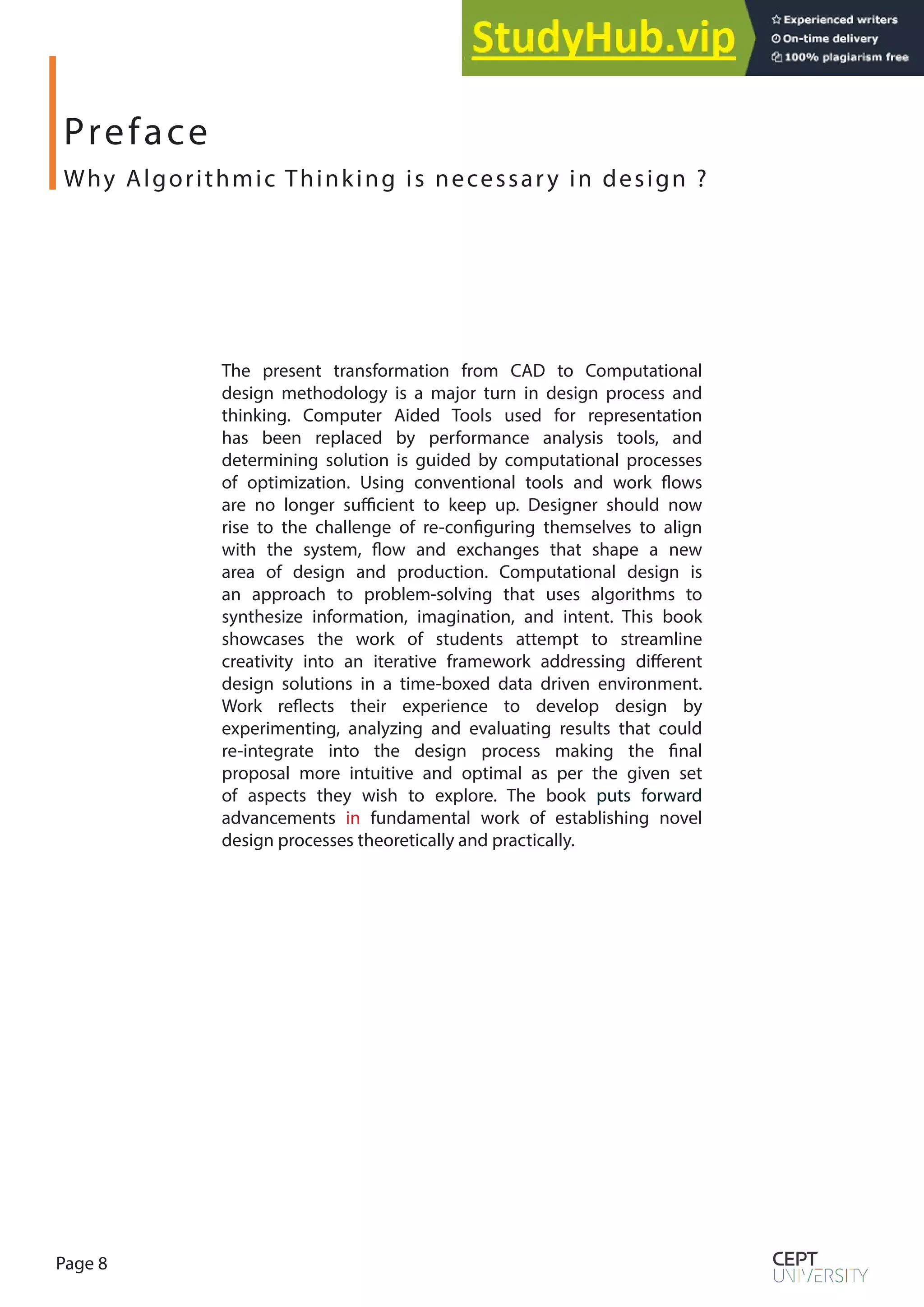 ALGORITHMIC THINKING-A PARAMETRIC APPROACH TO PROBLEM SOLVING. | PDF