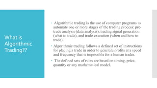 Algorithmic trading | PPT