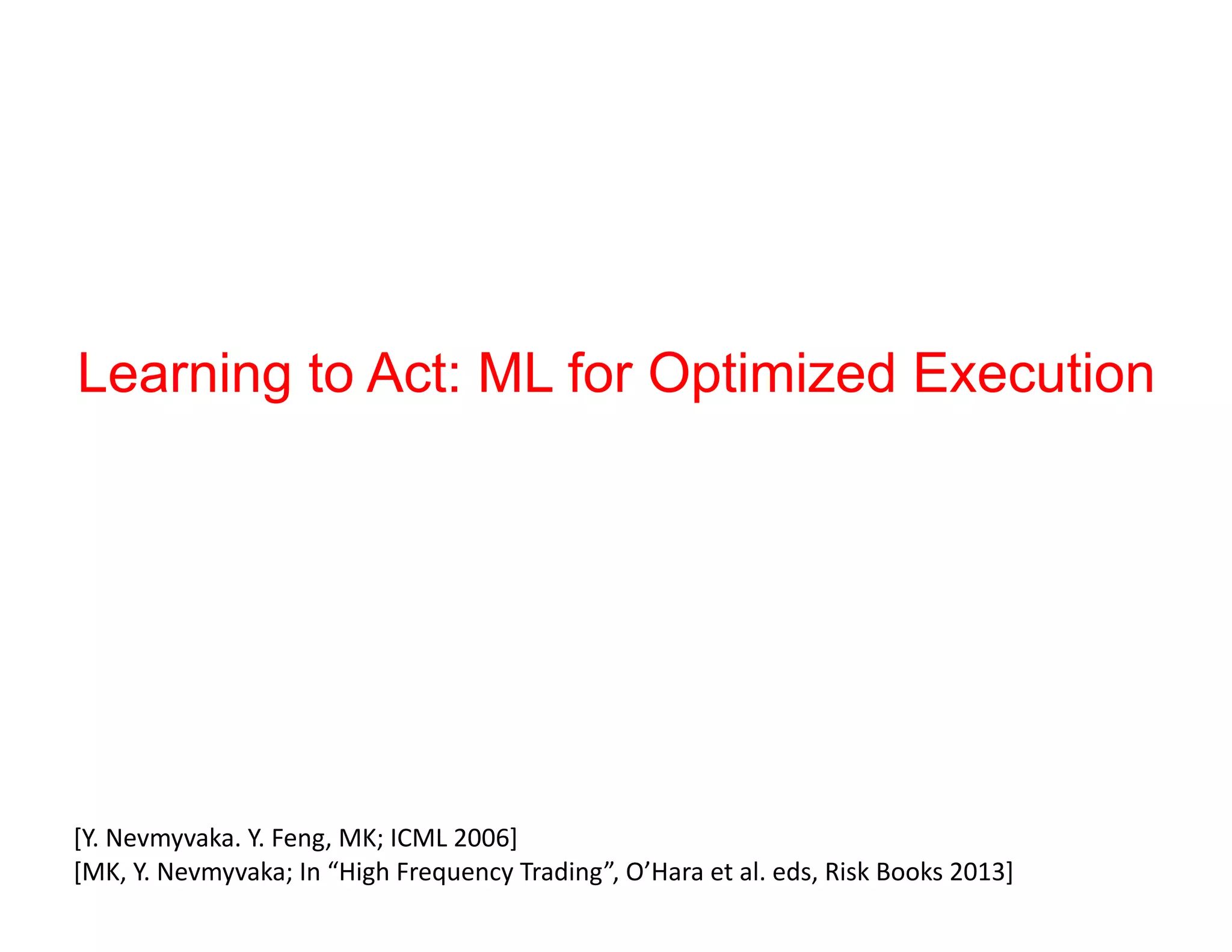 Algorithmic trading and Machine Learning by Michael Kearns, Professor ...