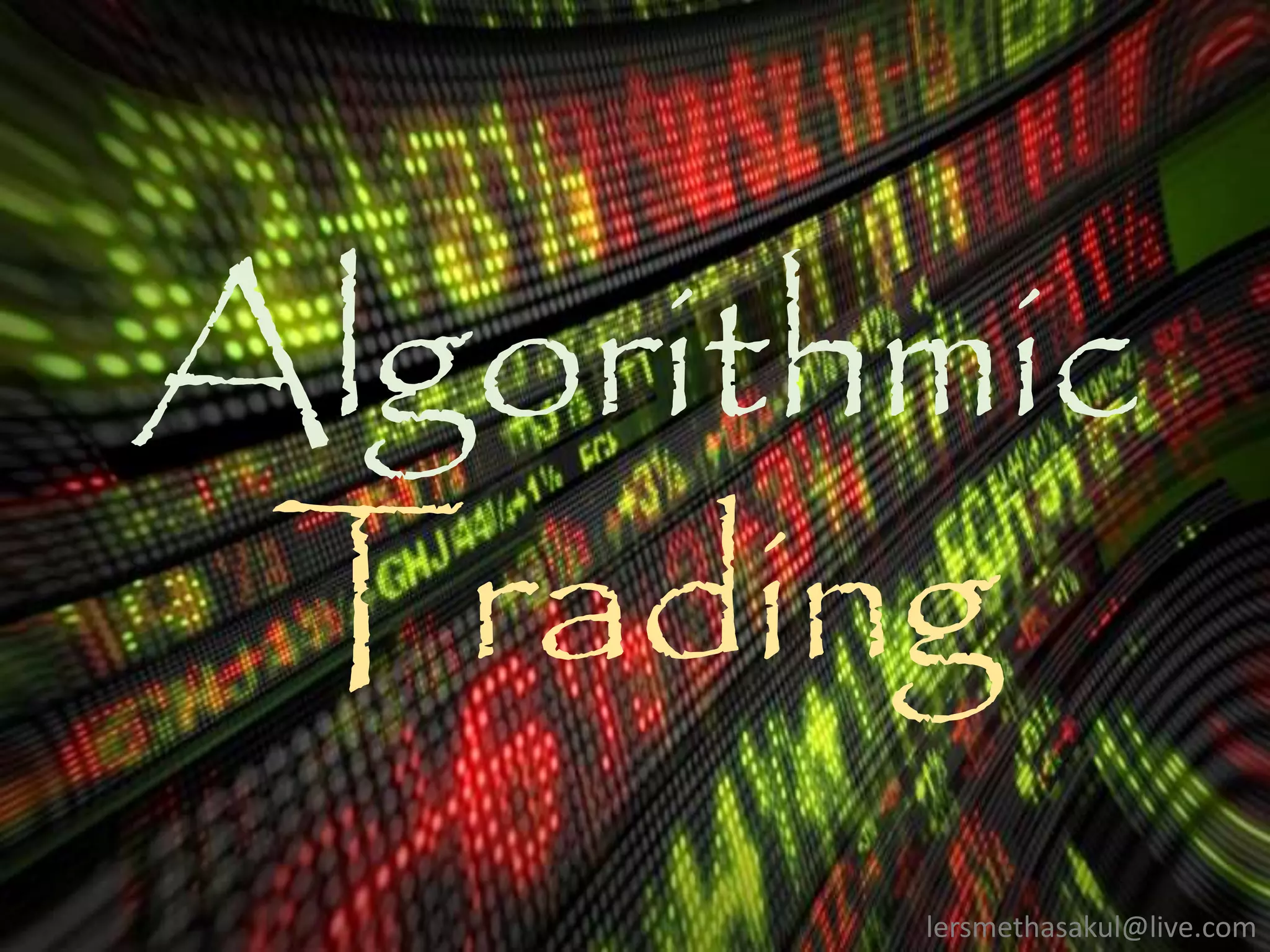 Algorithmic Trading | PPTX