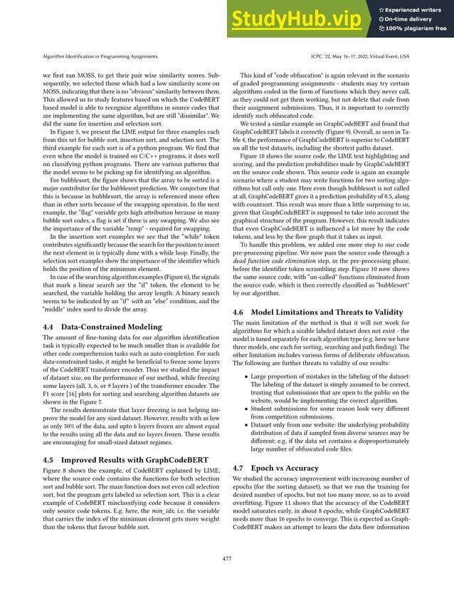 Algorithm Identification In Programming Assignments Pdf