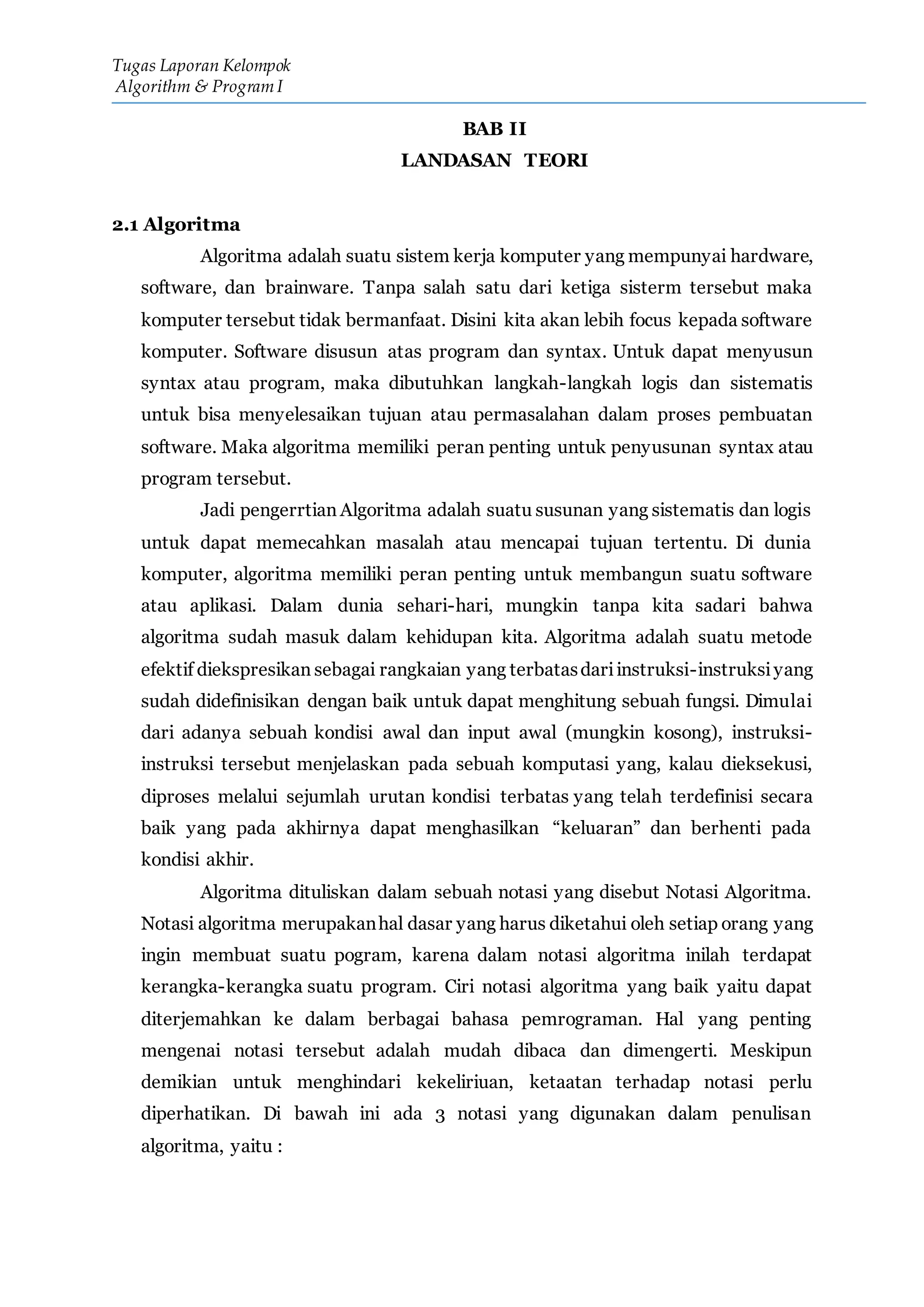 Algorithm i kelompok switch | DOCX