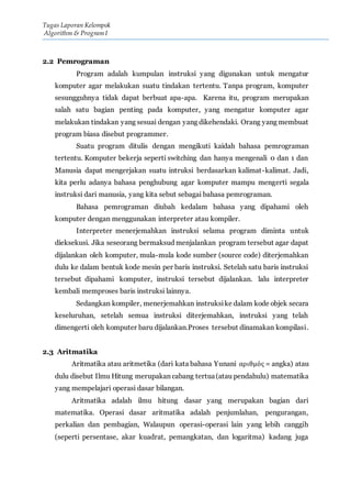 Algorithm i kelompok switch | DOCX