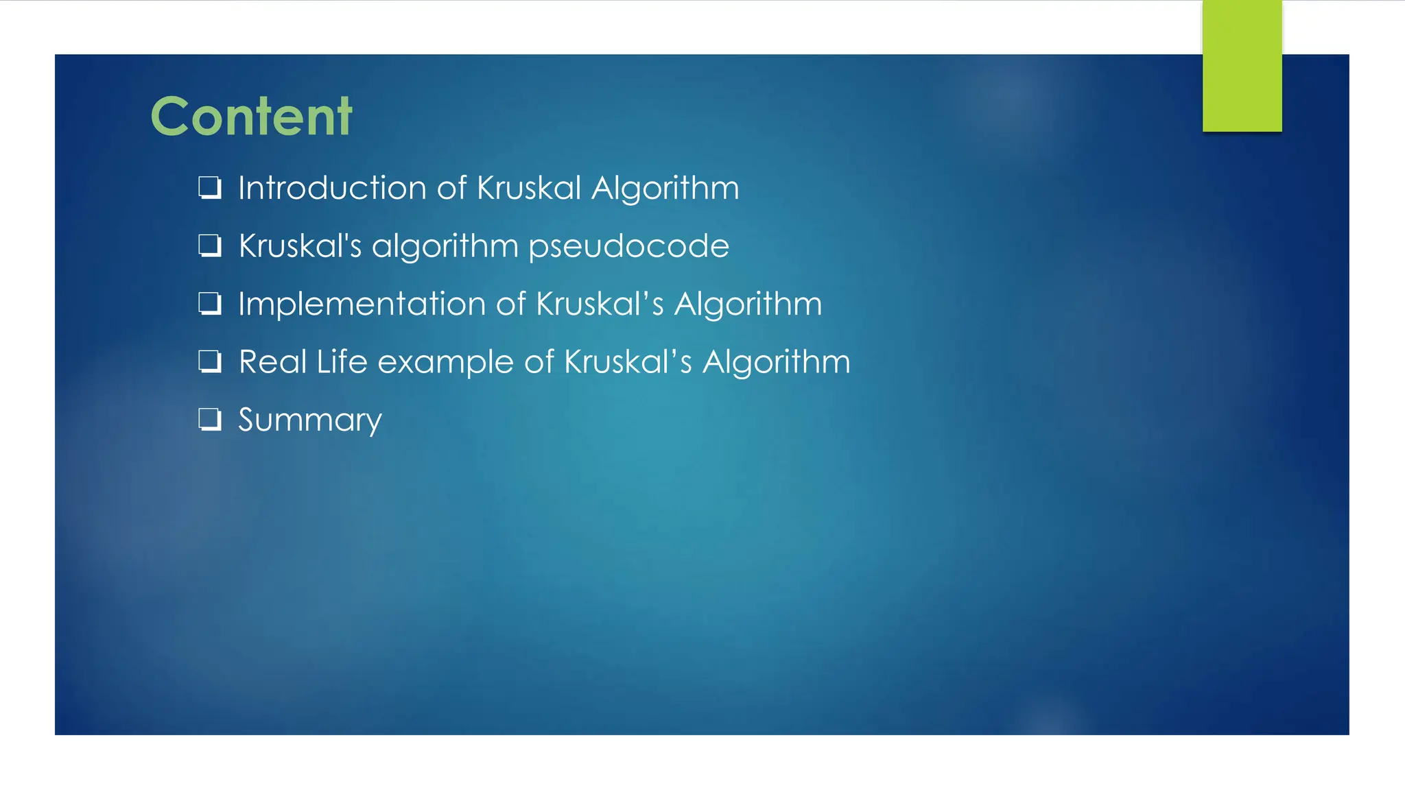 Understanding Kruskal's Algorithm: From Theory to Real-World Application | PPTX