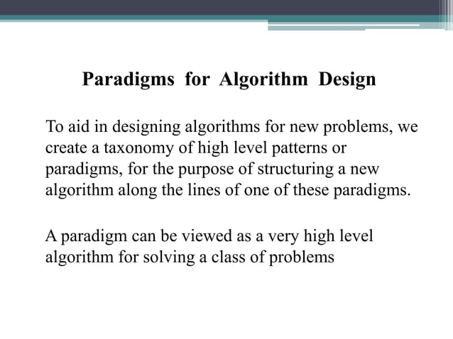 Algorithm Paradigms Pptx Programming Languages Computing