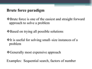 Algorithm paradigms | PPTX