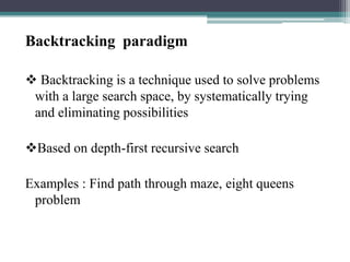 Algorithm paradigms | PPTX