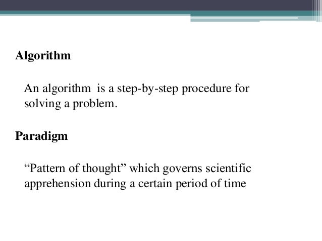 Algorithm Paradigms