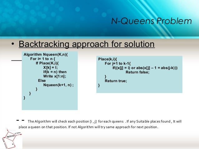 BackTracking Algorithm: Technique and Examples BackTracking Algorithm: Technique and Examples