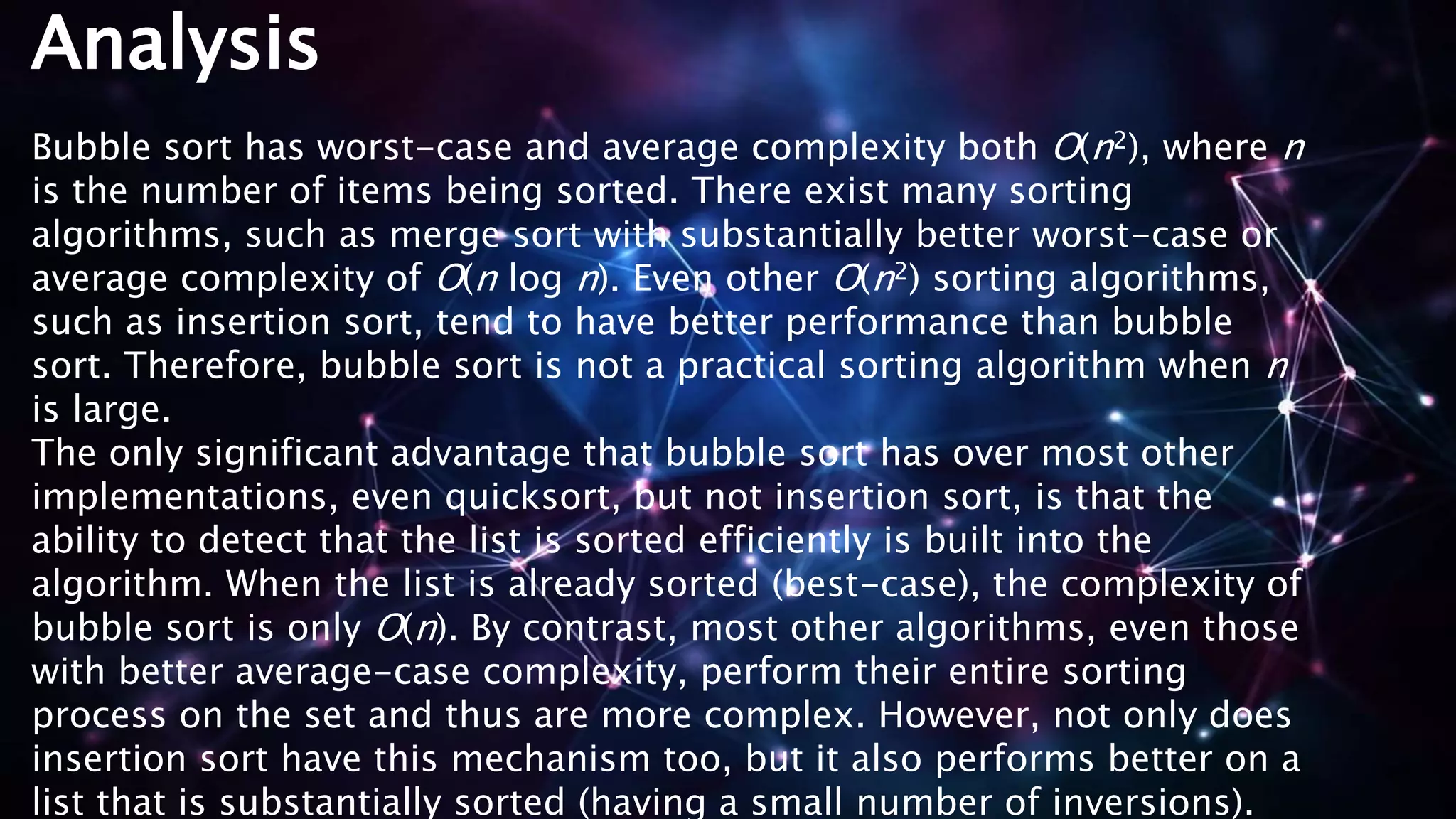 Presentation about Bubble Sort | PPTX