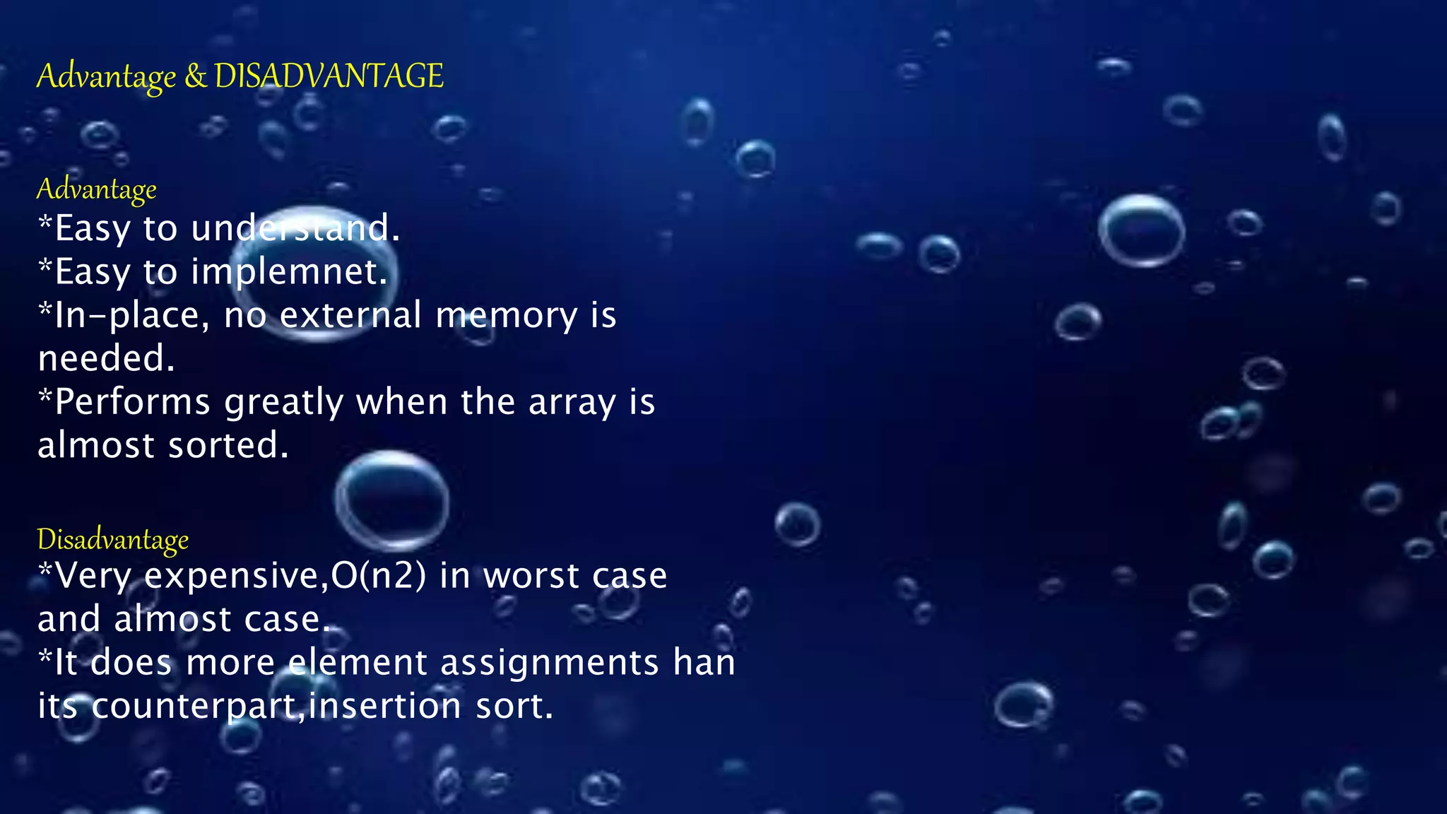 Presentation about Bubble Sort | PPTX
