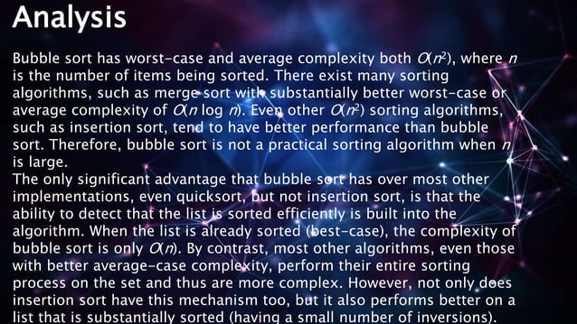 Presentation about Bubble Sort | PPTX