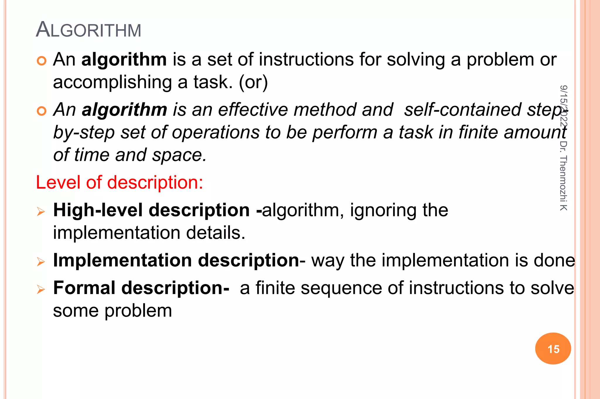 Algorithmpseudocodeflowchartpptx Programming Languages Computing