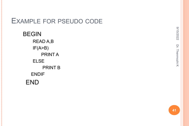 Algorithmpseudocodeflowchartpptx Programming Languages Computing