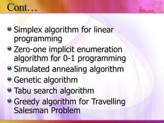 Algorithmic research | PPTX