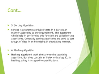 algorithms-1 master in computer application | PPT