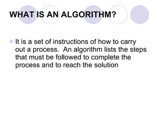 Algorithms | PPT