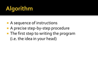 Algorithms | PPT