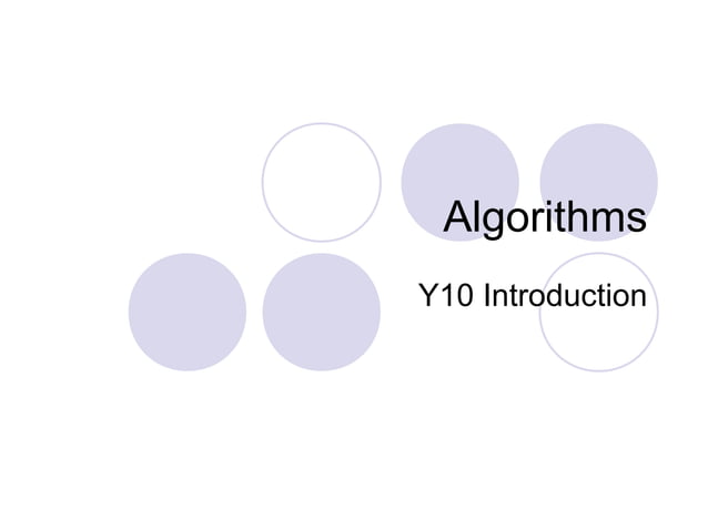 Algorithms | PPT