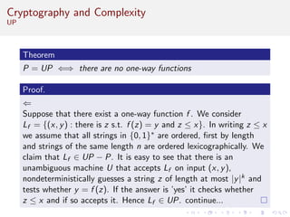 Algorithms and Complexity: Cryptography Theory | PPT