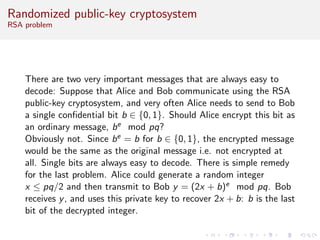 Algorithms and Complexity: Cryptography Theory | PPT