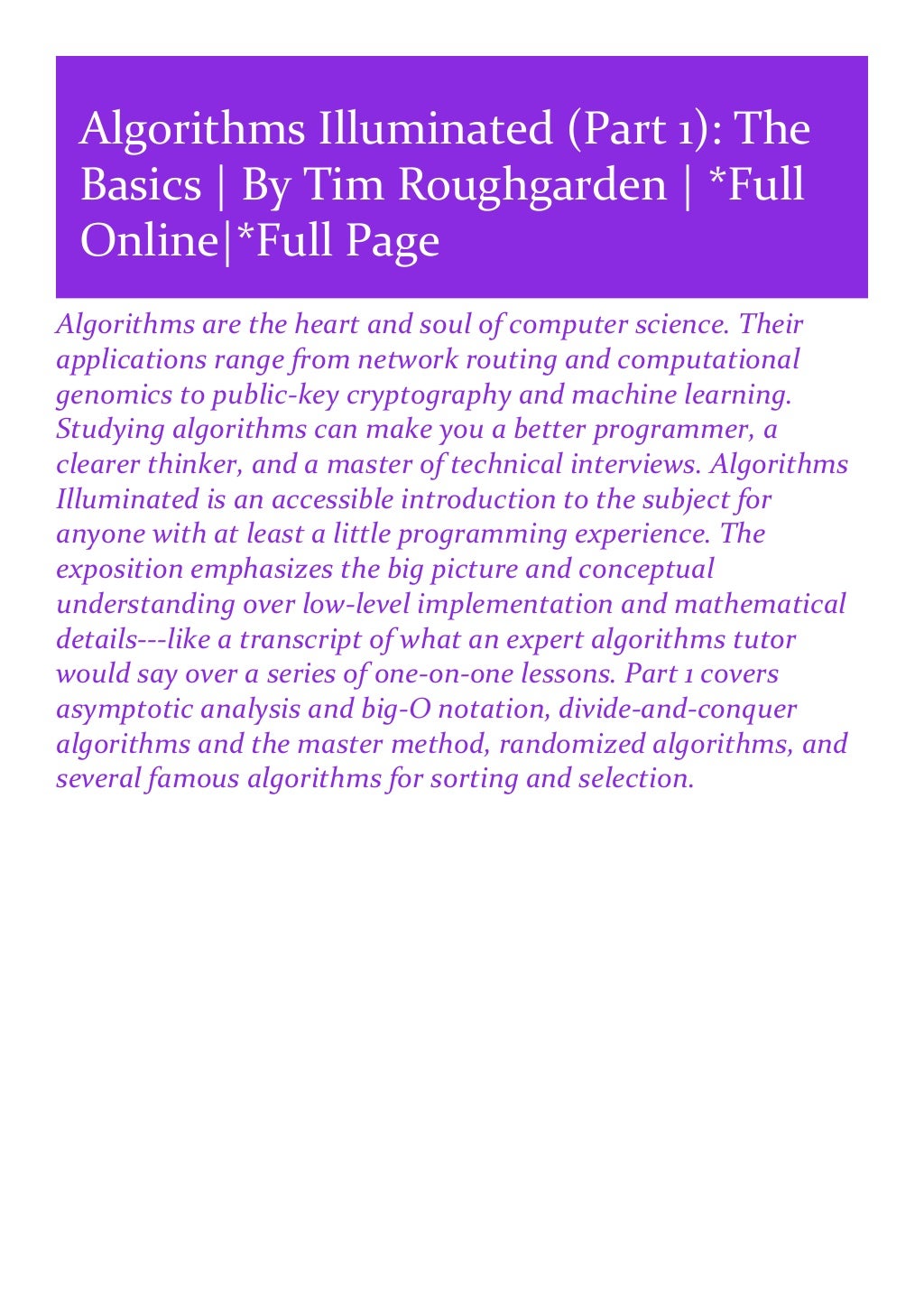 Download`s (PDF) Algorithms Illuminated (Part 1): The Basics Download`s (PDF) Algorithms Illuminated (Part 1): The Basics