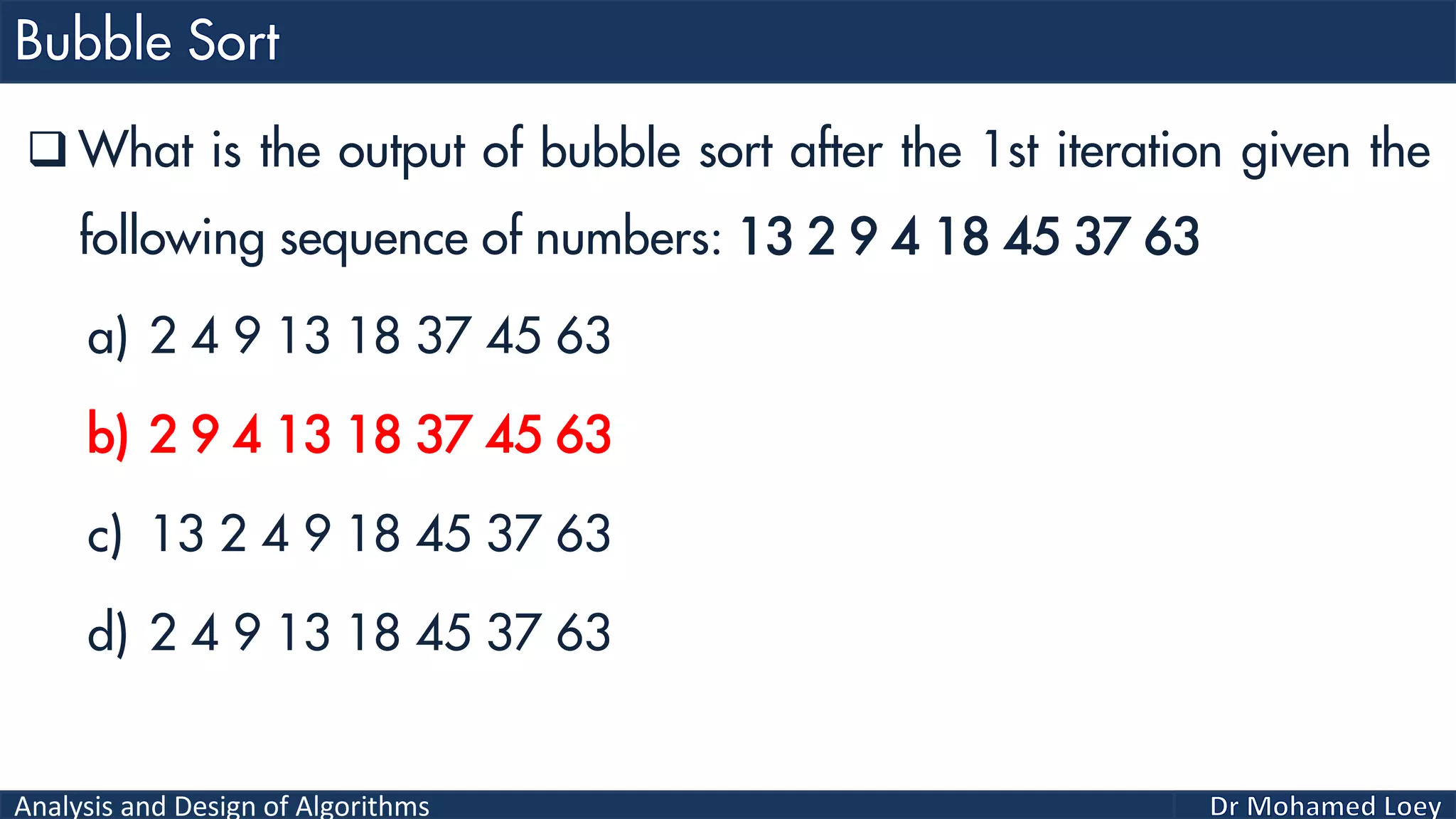 Algorithms Lecture 4 Sorting Algorithms I Ppt 8493