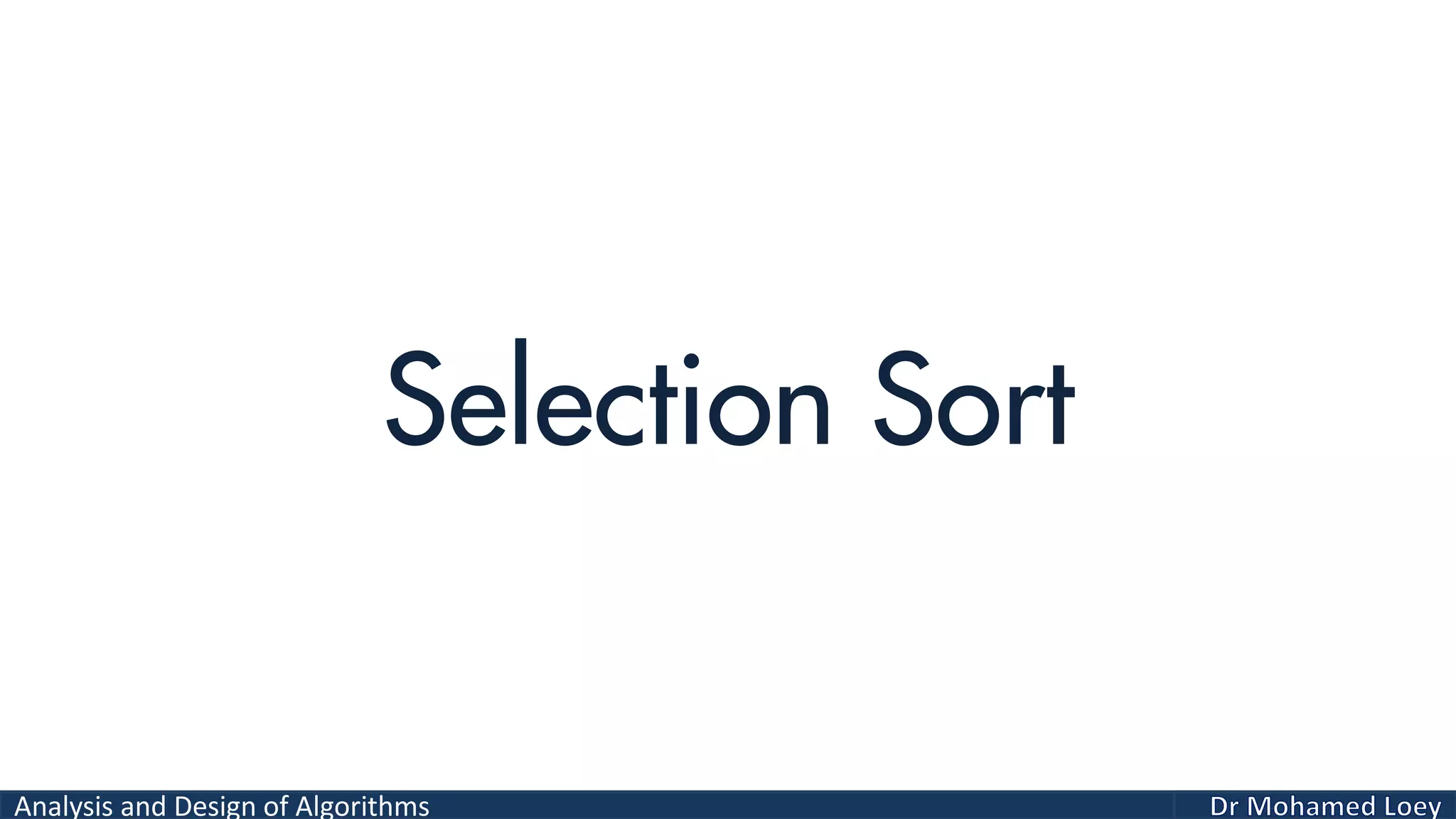 Algorithms Lecture 4 Sorting Algorithms I Ppt 1404