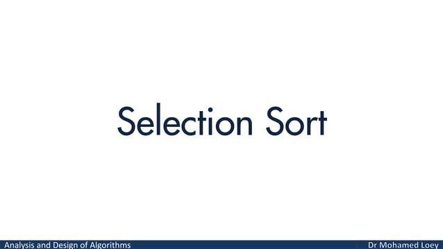 Algorithms Lecture 4 Sorting Algorithms I Ppt 