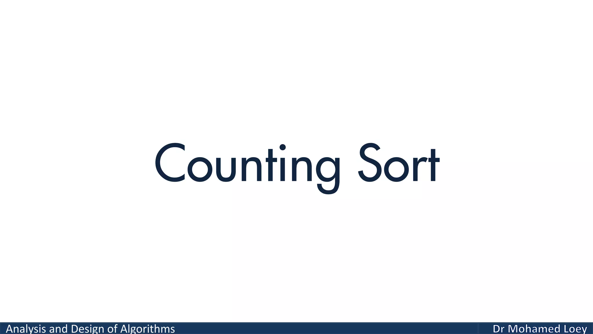 Algorithms Lecture 5 Sorting Algorithms Ii Ppt 1982