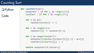 Algorithms Lecture 5: Sorting Algorithms II | PPT