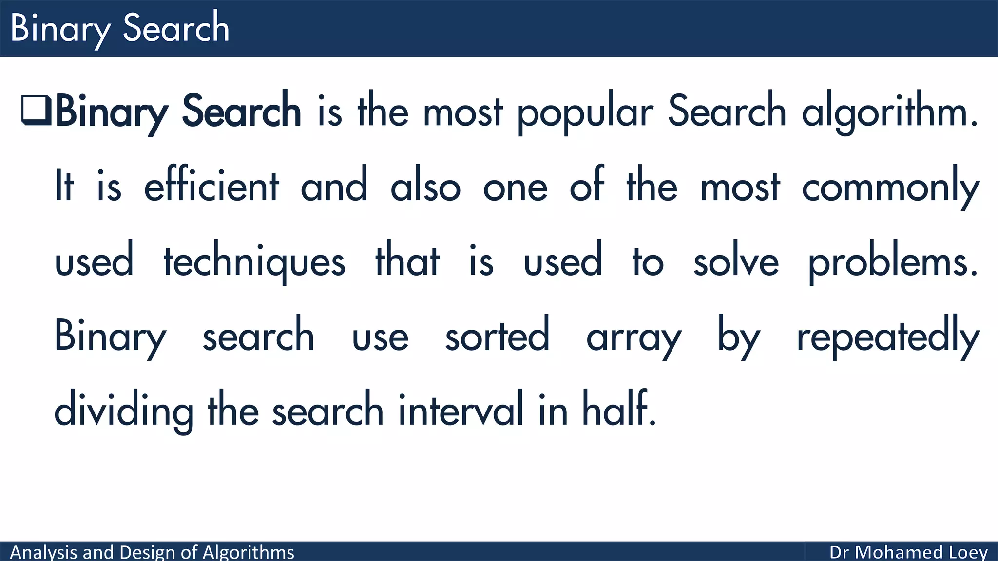 Algorithms Lecture 6 Searching Algorithms Ppt