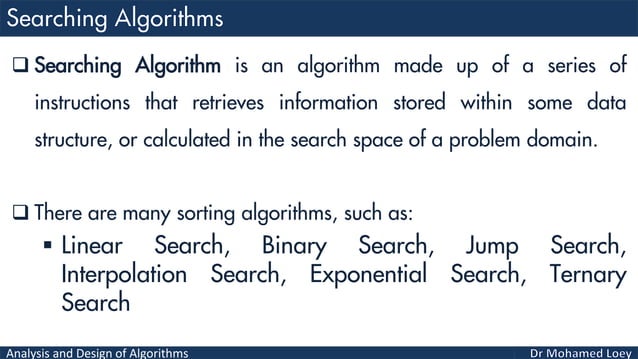 Algorithms Lecture 6: Searching Algorithms | PDF Algorithms Lecture 6: Searching Algorithms | PDF