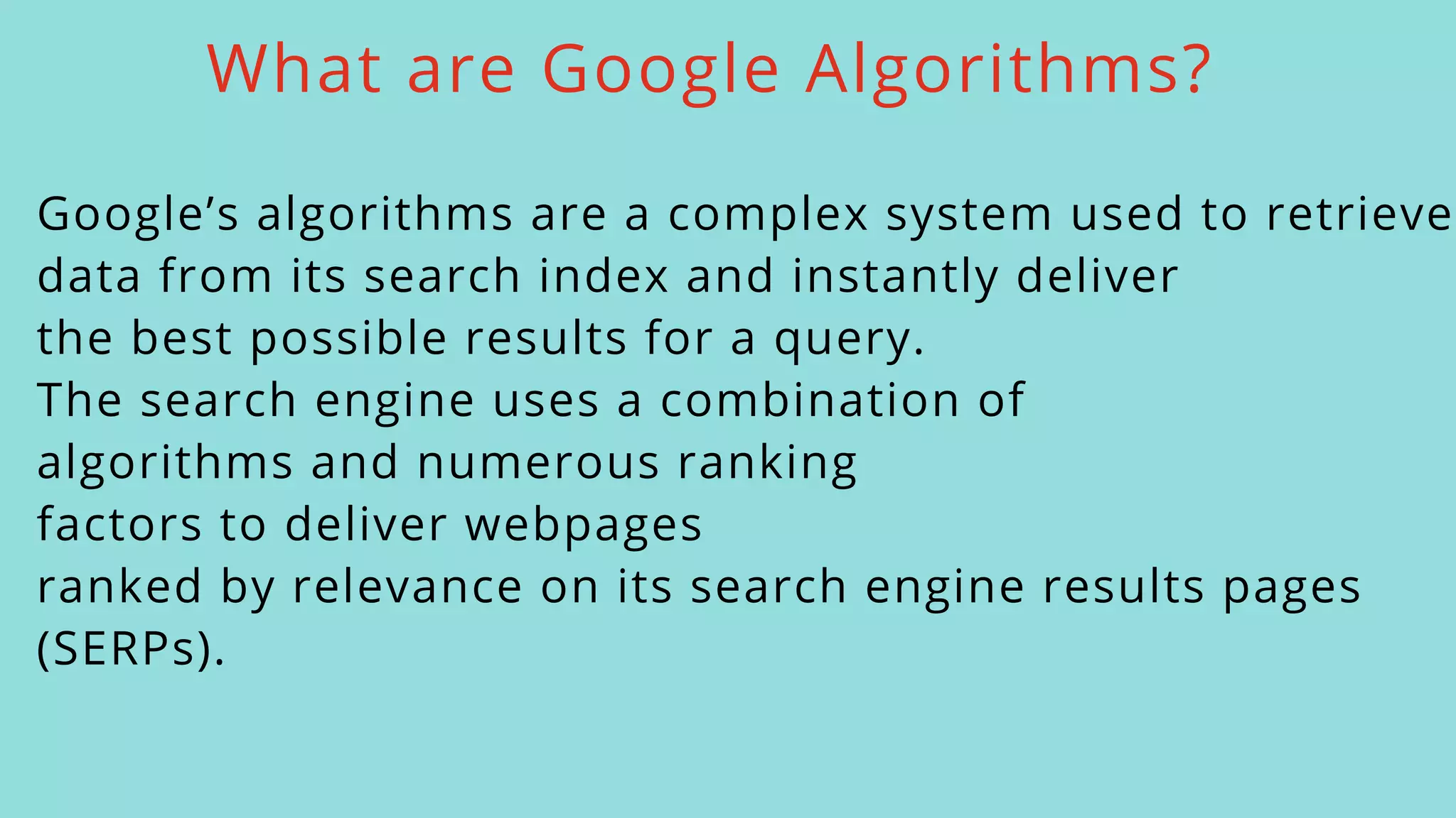 Algorithms and digital marketing | PPT