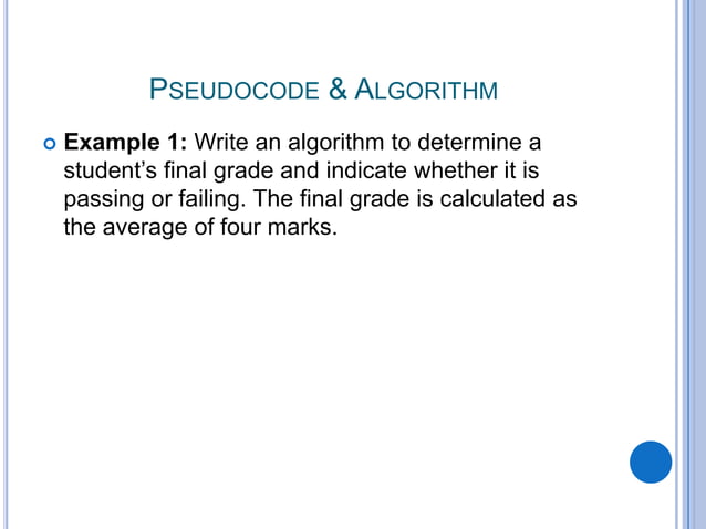 Algorithms and Flowcharts | PPTX