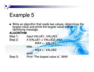 Algorithms and flowcharts | PPT