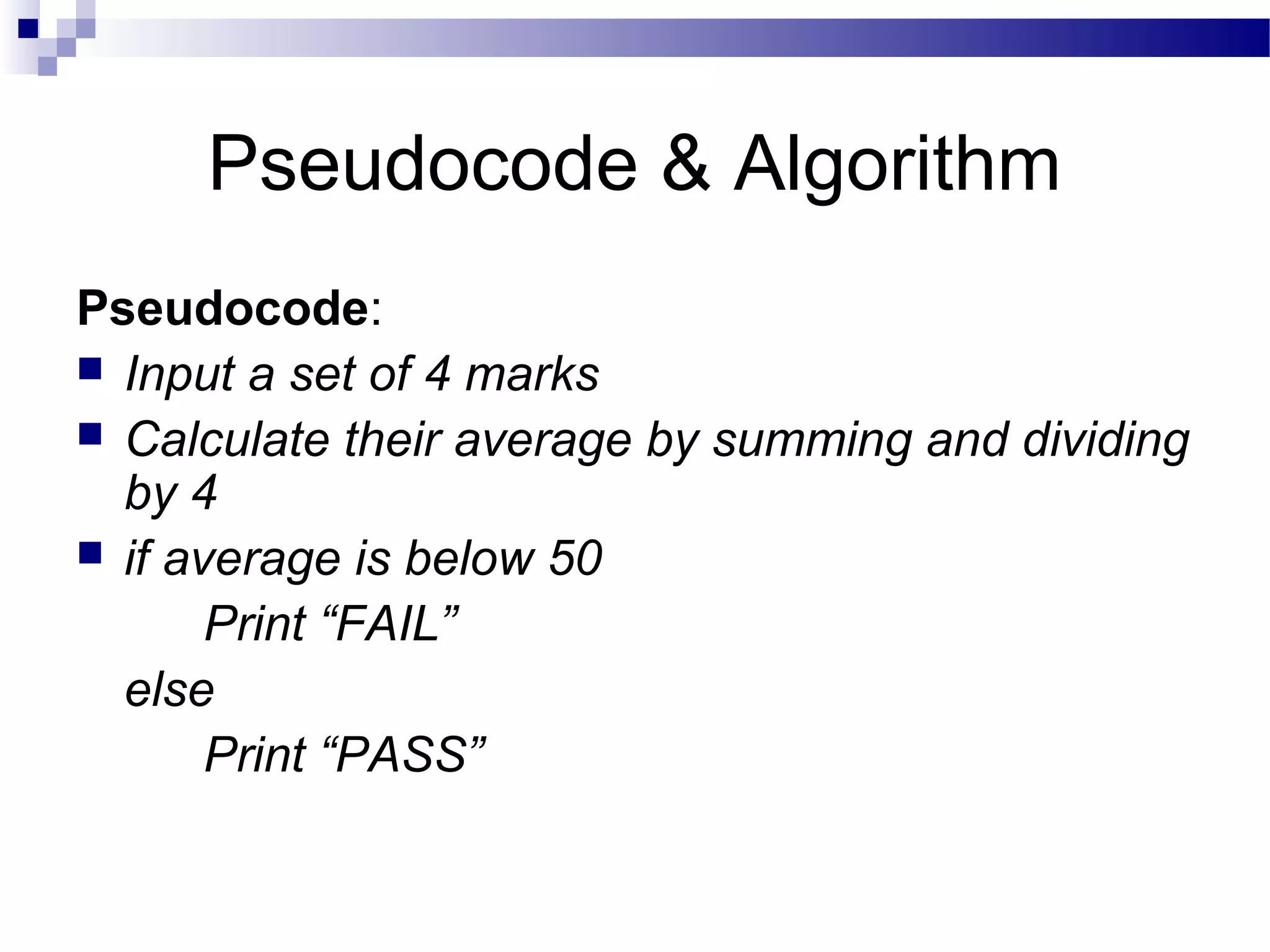 Algorithmsandflowcharts1 | PPT